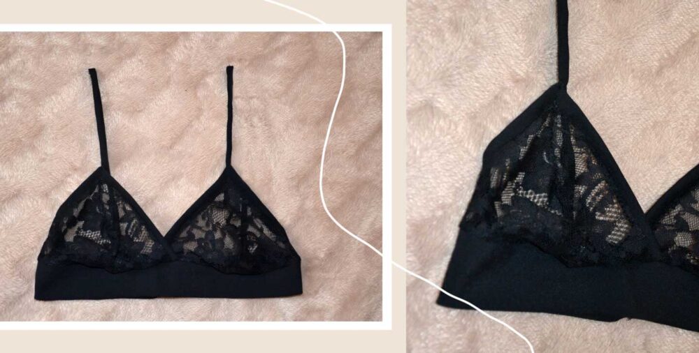 Triangle lace bras